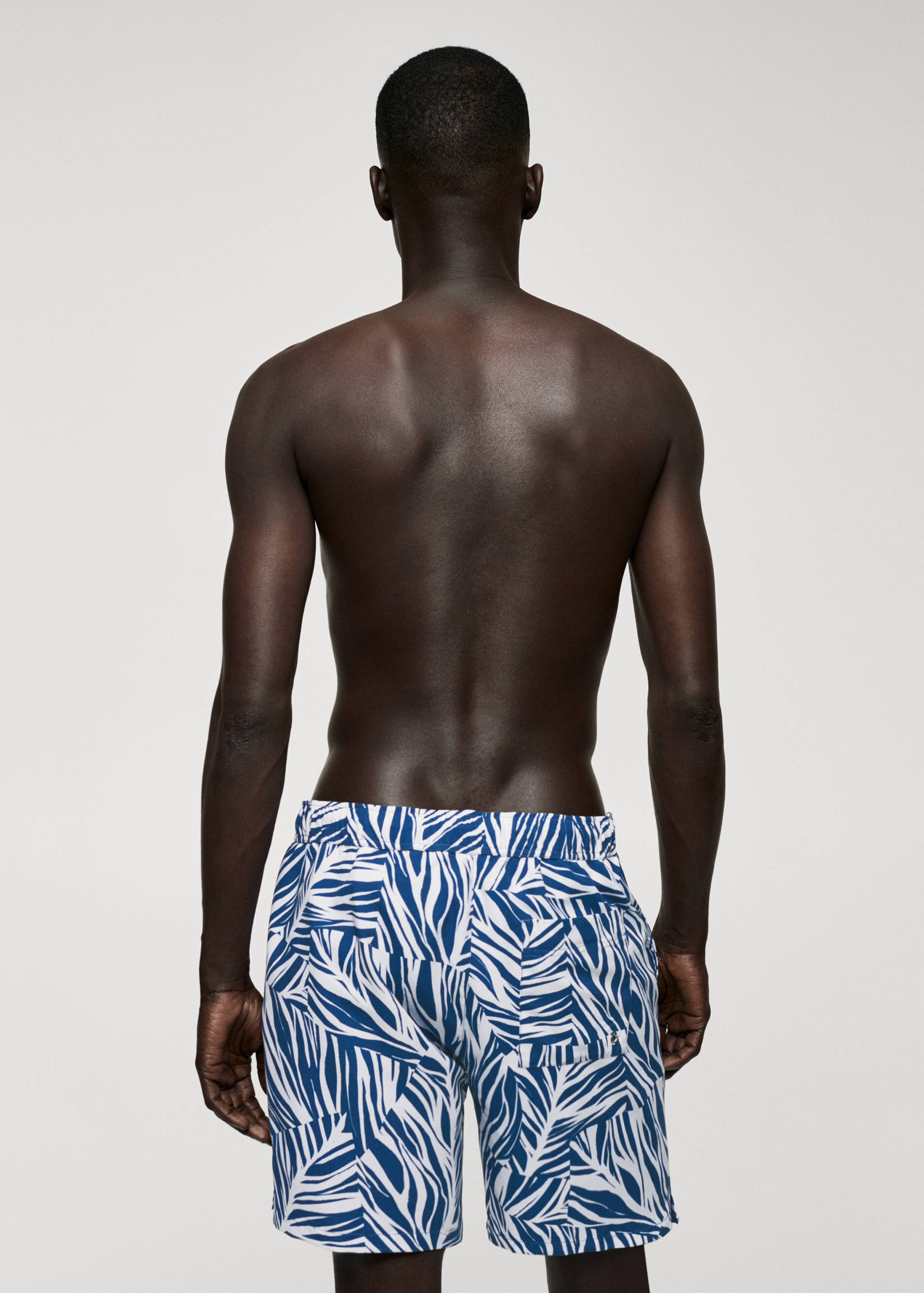 Leaf-print swimsuit - Men | MANGO USA